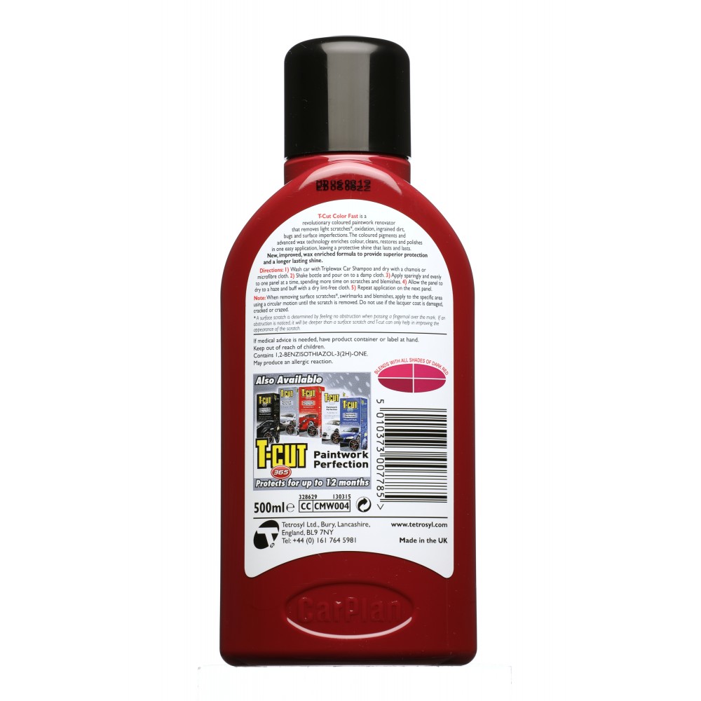 T-Cut Color Fast Dark Red 500ml - Tetrosyl Express Ltd
